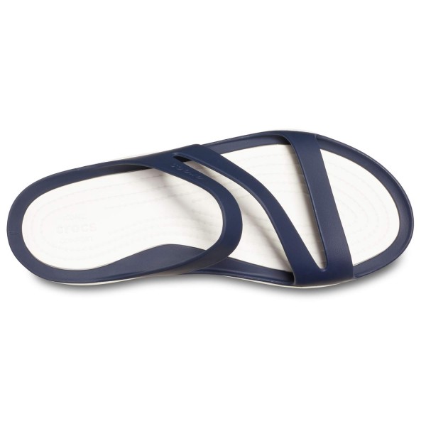 Crocs - Swiftwater Sandal W - Damen Komfort Pantoletten - Navy White ...
