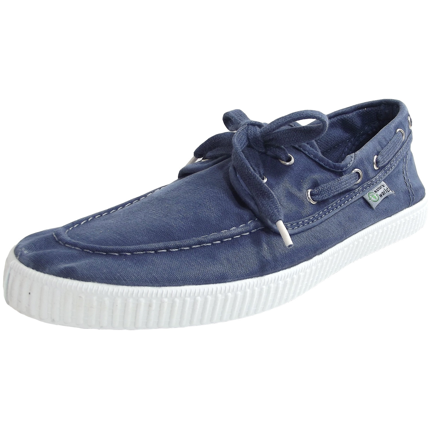 Natural World - Roda - Child Organic Boat Shoes - blue (azul oscu ...